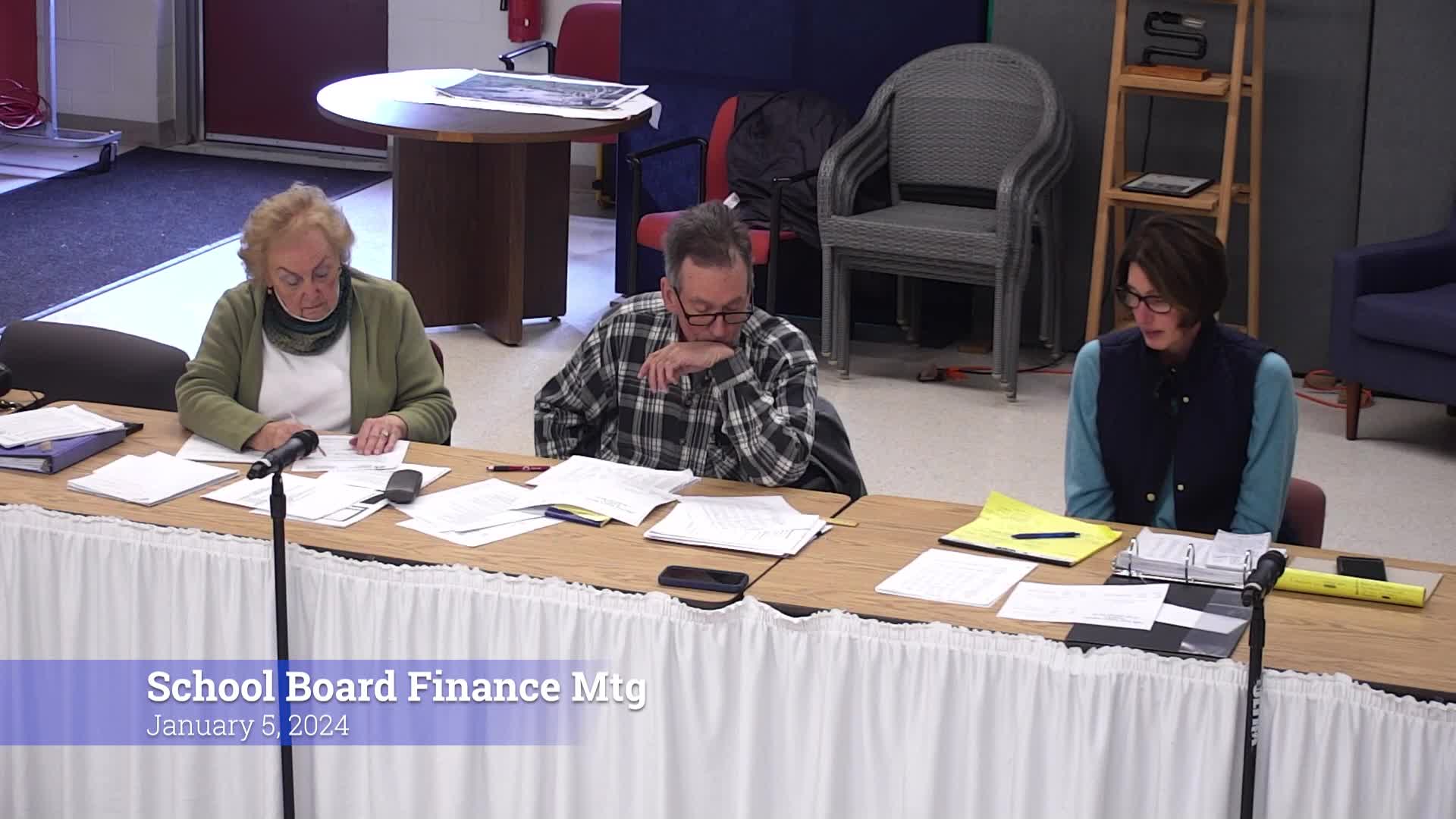 School Board Finance Meeting 1/5/23